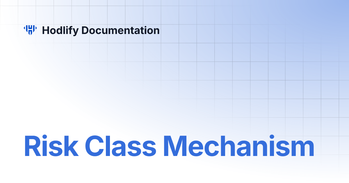 Risk Class Mechanism | Hodlify Documentation